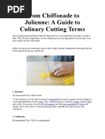 French Knife Cuts Explained | PDF | Cooking | Food And Drink Preparation