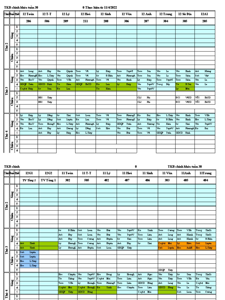 30th TIMETABLE 21-22 | PDF