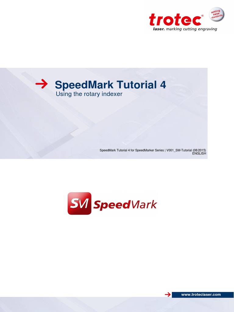Speedmark Tutorial 4: Using The Rotary Indexer | PDF | Rotation Around ...