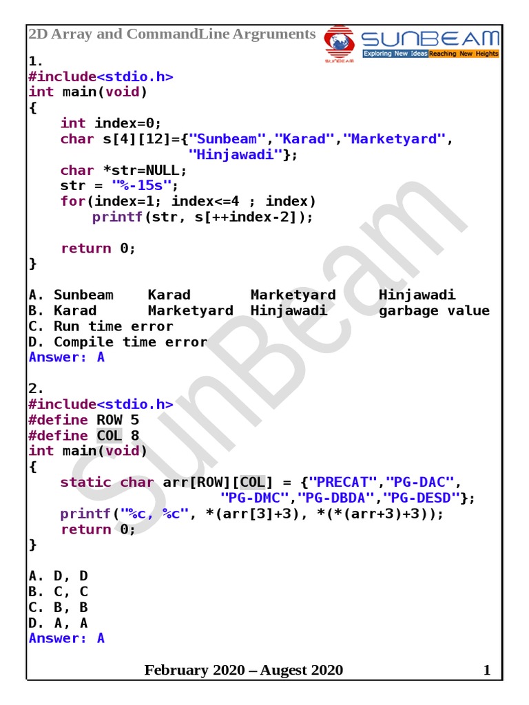 2D Array and Commandline Argruments: #Include Int Void Int Char Char ... 2D Array and Commandline Argruments: #Include Int Void Int Char Char ...