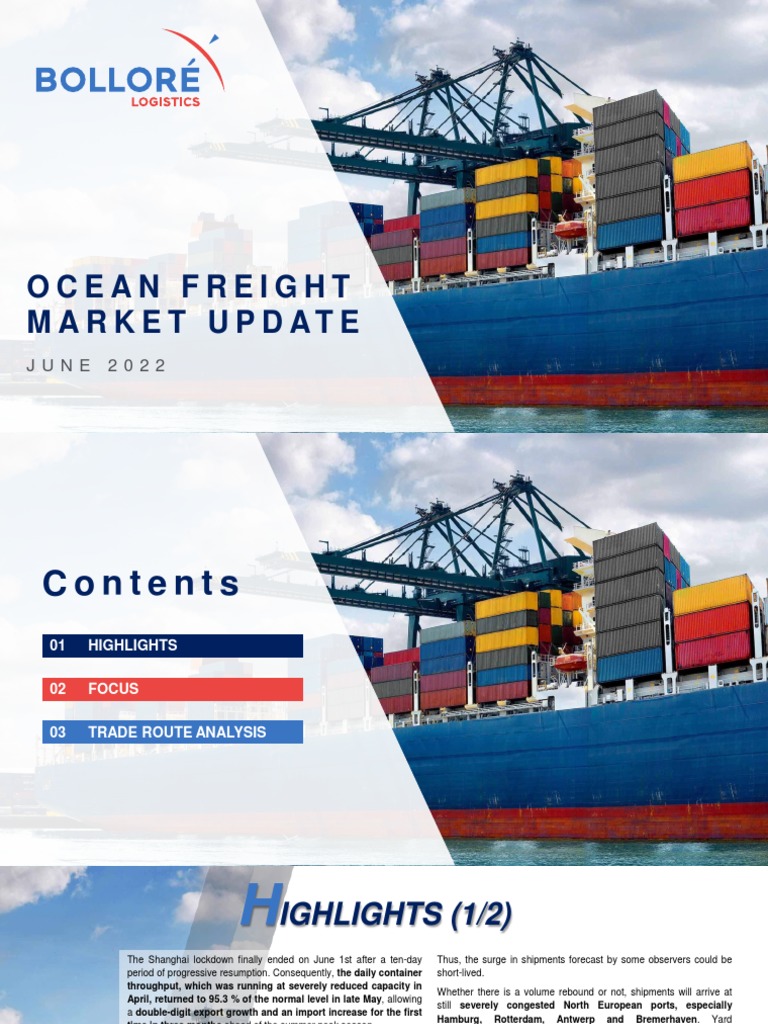 Ocean Freight Market Update: June 2 0 2 2 | PDF | Port | Cargo