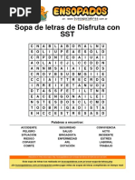 Sopa de Letras: Seguridad y Salud Laboral | PDF