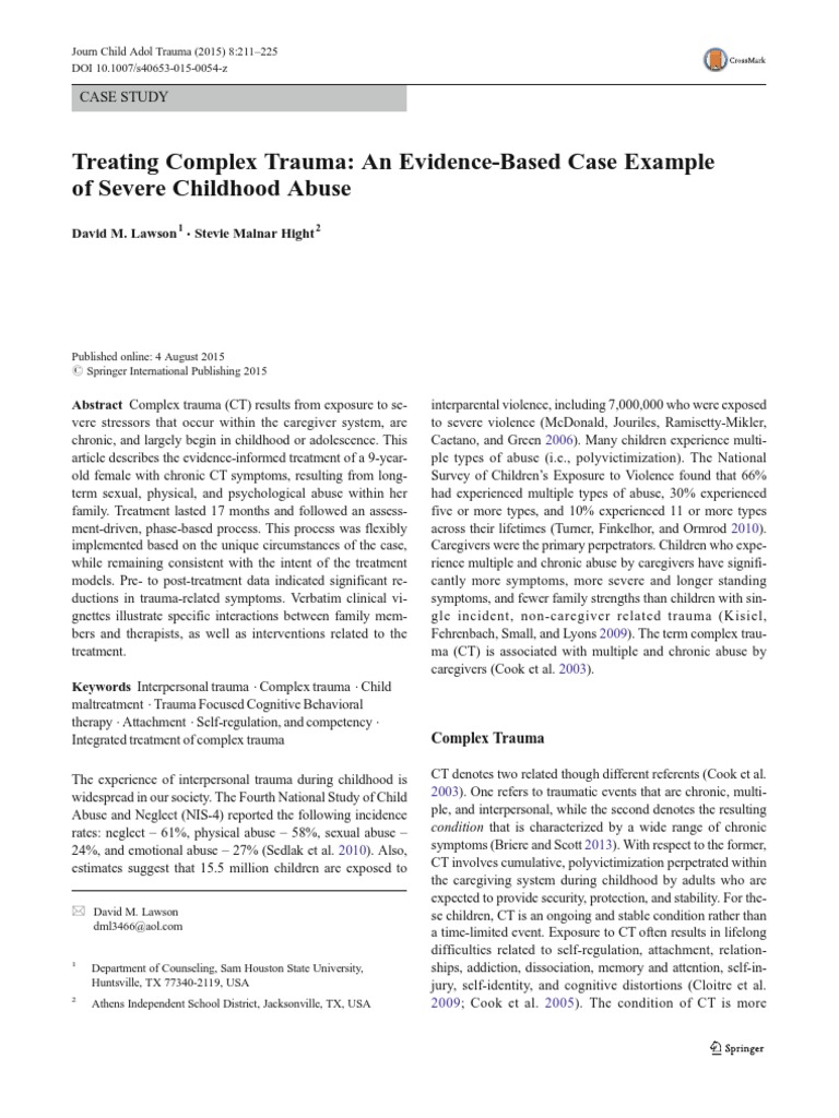 Trauma Focused CBT For Complex Trauma | PDF | Psychological Trauma ...