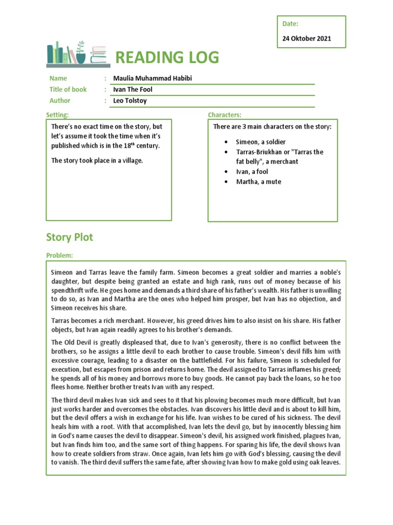 Summary Task Ivan The Fool | PDF