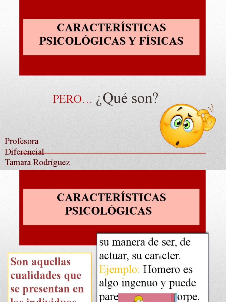Características Psicológicas y Físicas | PDF