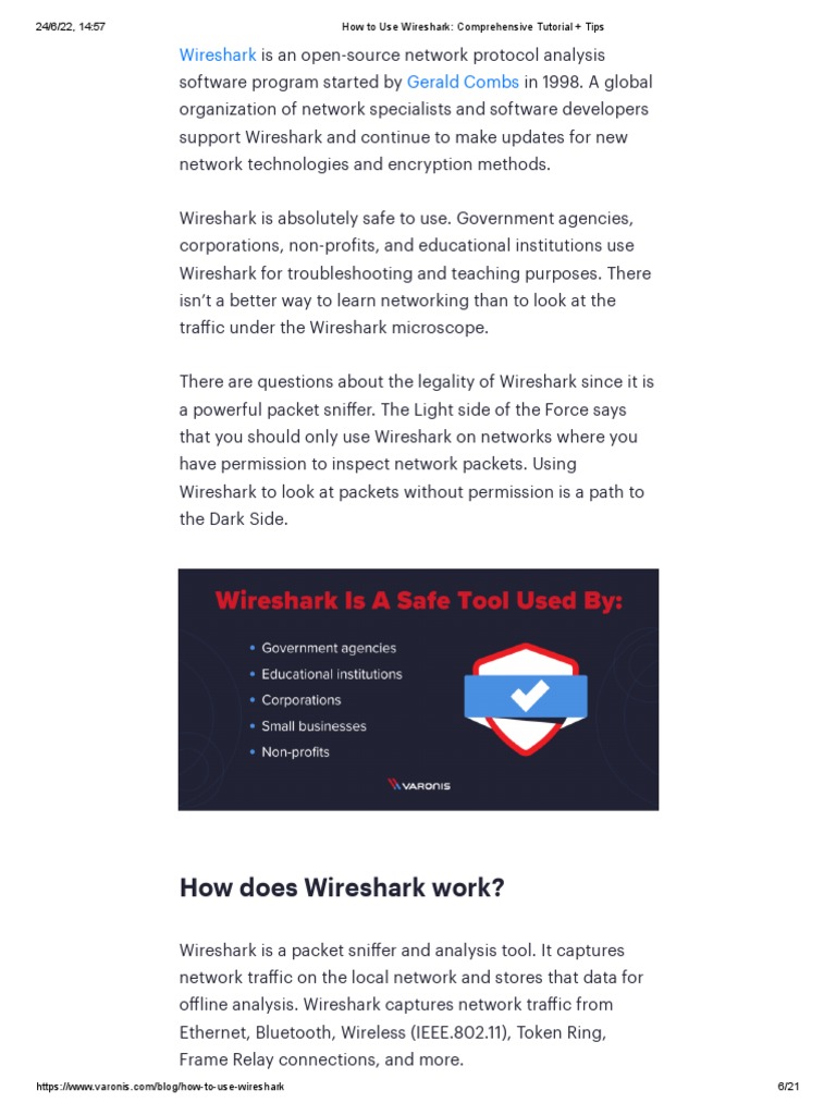 How To Use Wireshark - Comprehensive Tutorial + Tips | PDF | Computer ...