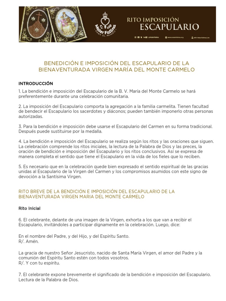 Escapulario ESP POR ENG IT | PDF | María, madre de Jesús | Religiones abrahámicas