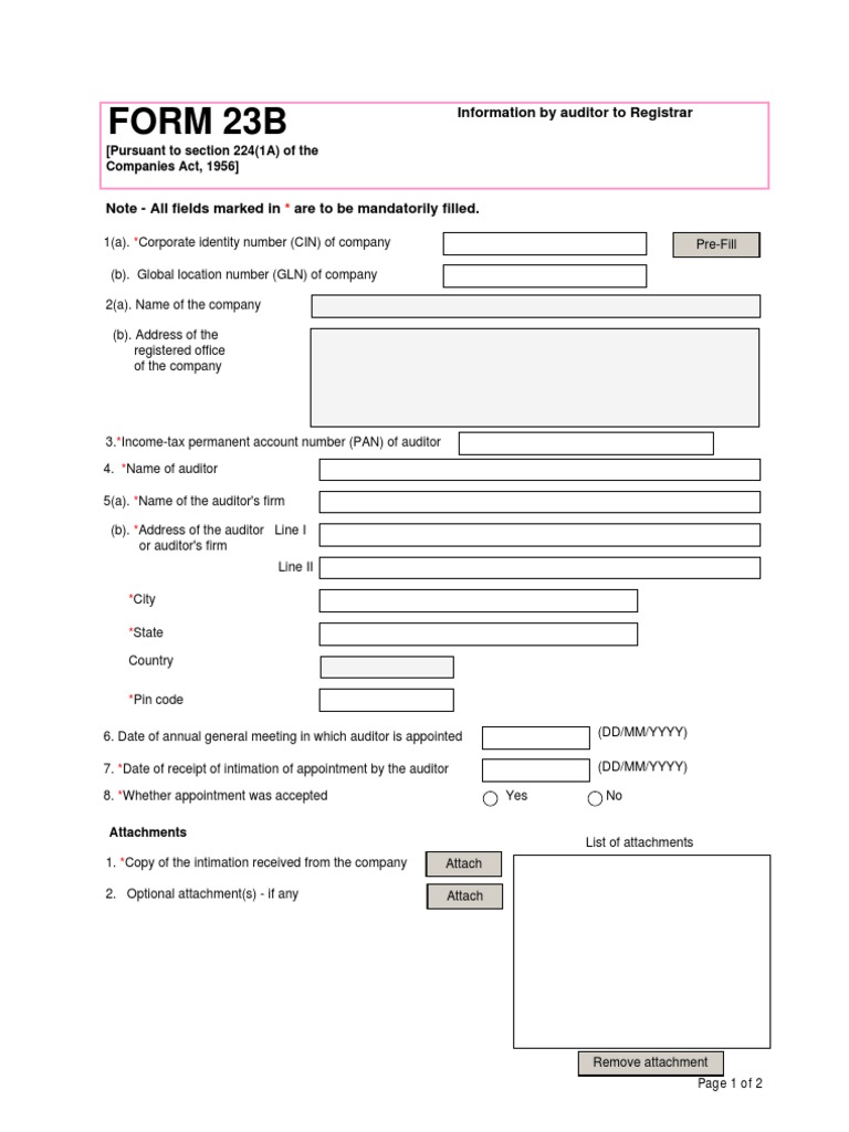 Form 23B | PDF