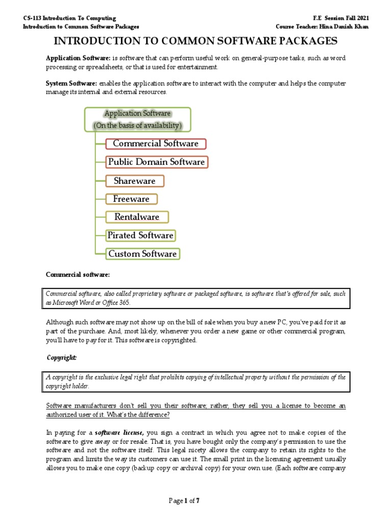 Handout#4 - Application Sofware | PDF | Menu (Computing) | Icon (Computing)