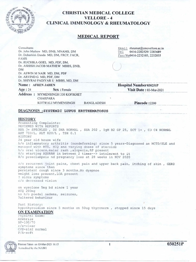 Medical Report | PDF