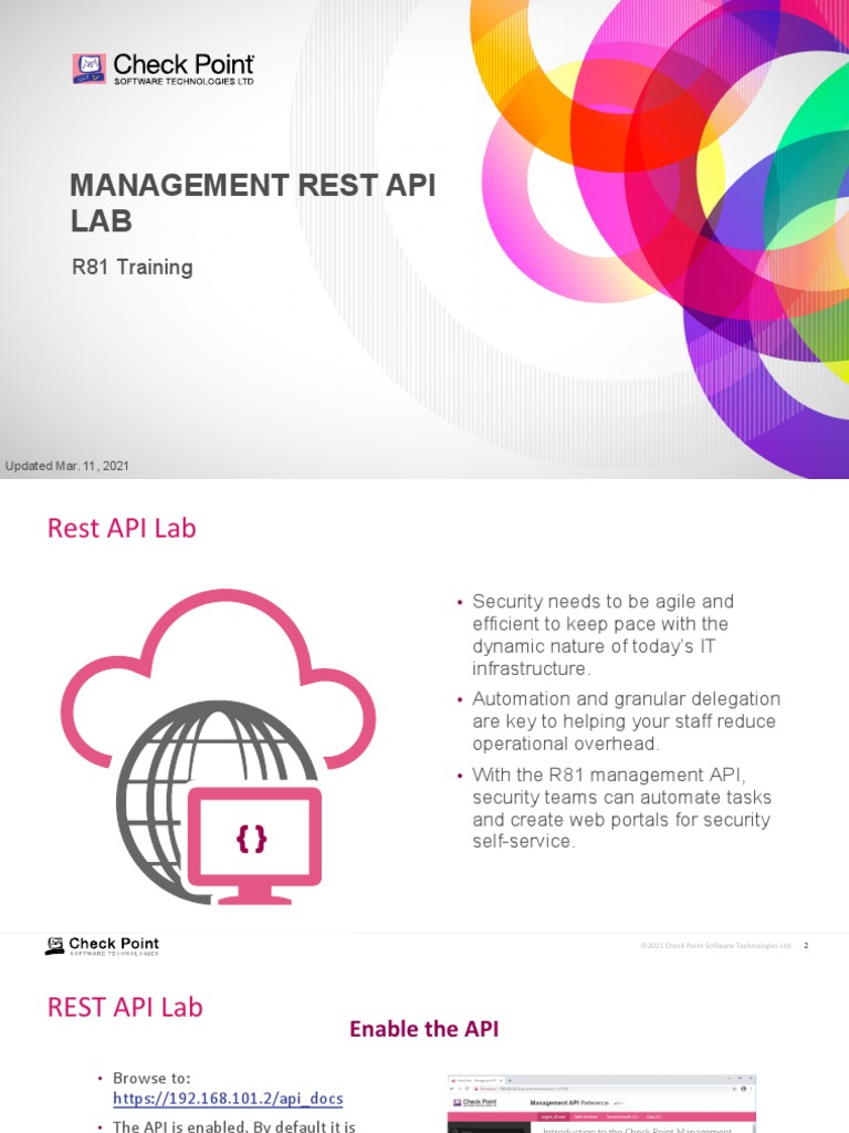18 R80 REST API Lab | PDF | Representational State Transfer | Command Line Interface