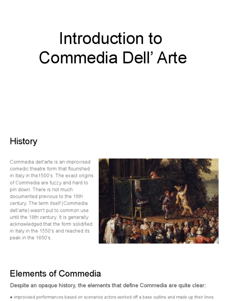Introduction To Commedia Dell Arte | PDF | Commedia Dell'arte