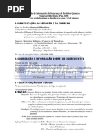 FISPQ: Cal Hidratada e Seus Riscos | PDF | Combustão | Oxigênio