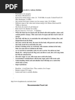Trainer Josh Food List Cheat Sheet | PDF | Vegetables | Fruit