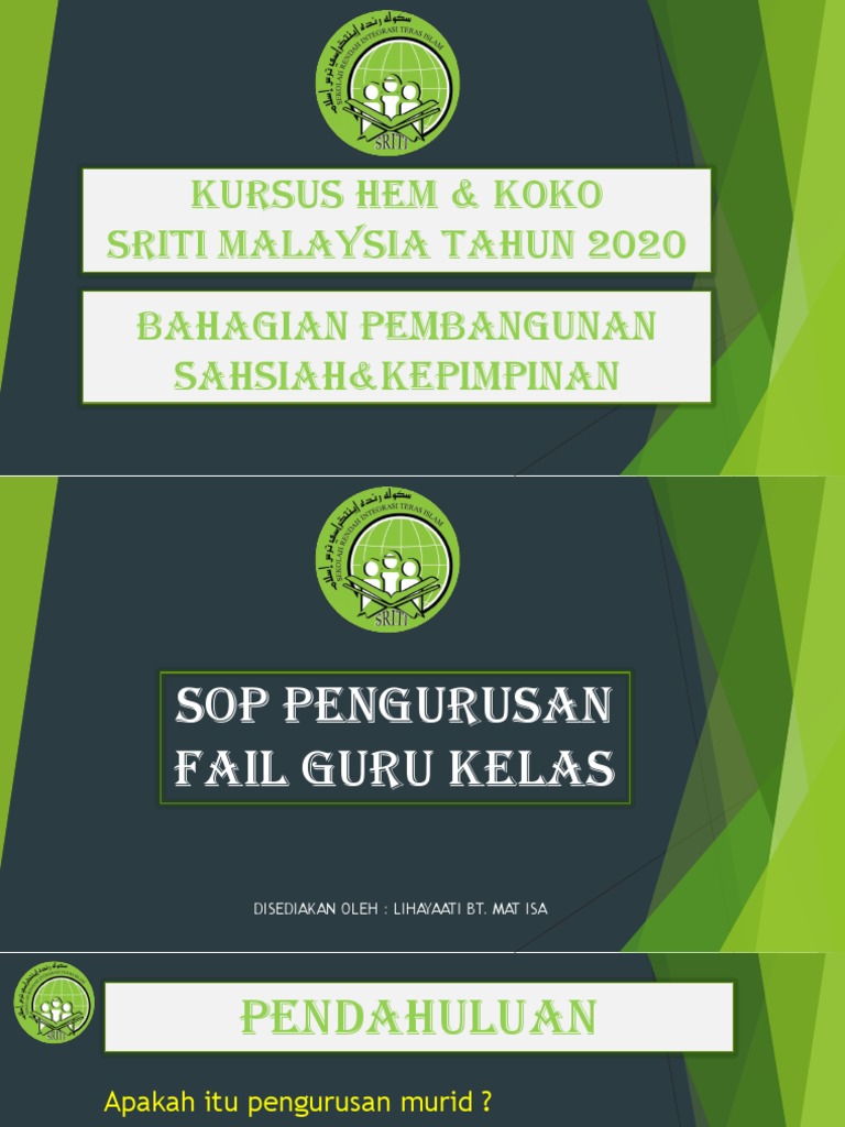 Sop Fail Murid & Pengurusan Kelas Sriti Malaysia | PDF