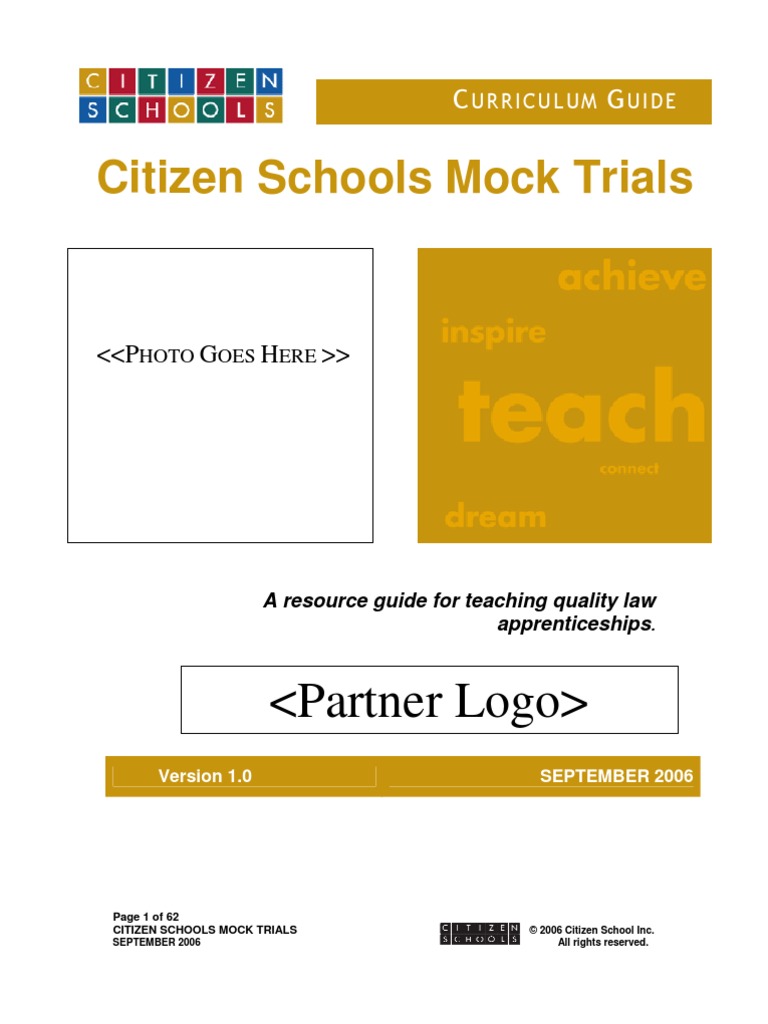 Mock Trials | PDF | Lesson Plan | Lawyer
