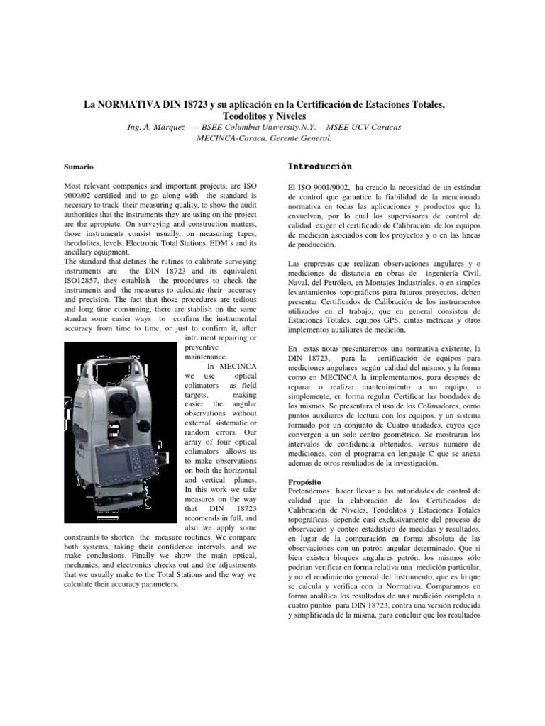 La Normativa Din 18723 Iso 12857 | PDF | Medición | Organización ...