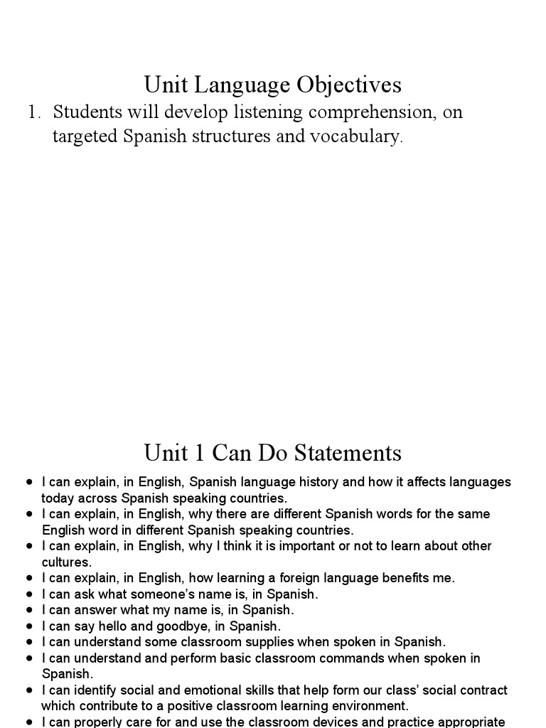 Spanish Classroom Commands Overview | PDF | Reading Comprehension ...