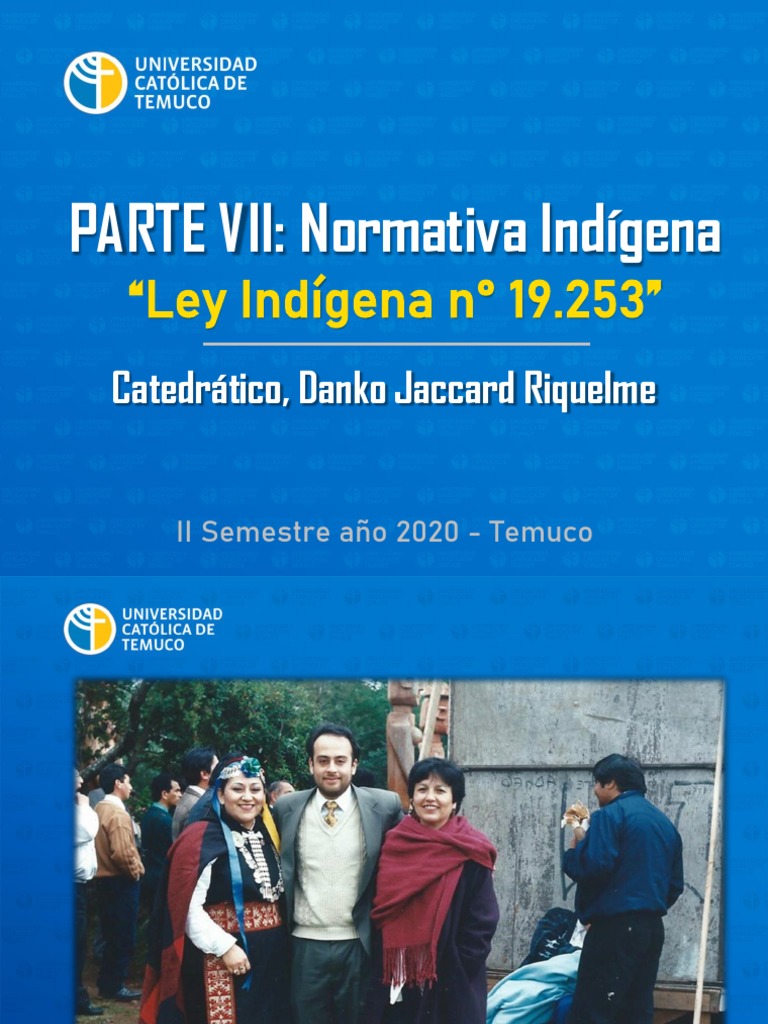 (Presentación) VII. Ley Indígena 19.253 | PDF | Propiedad | Chile