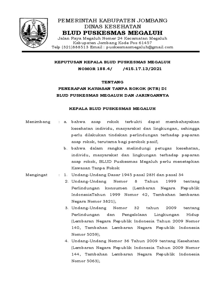 SK KTR Puskesmas 2021 | PDF