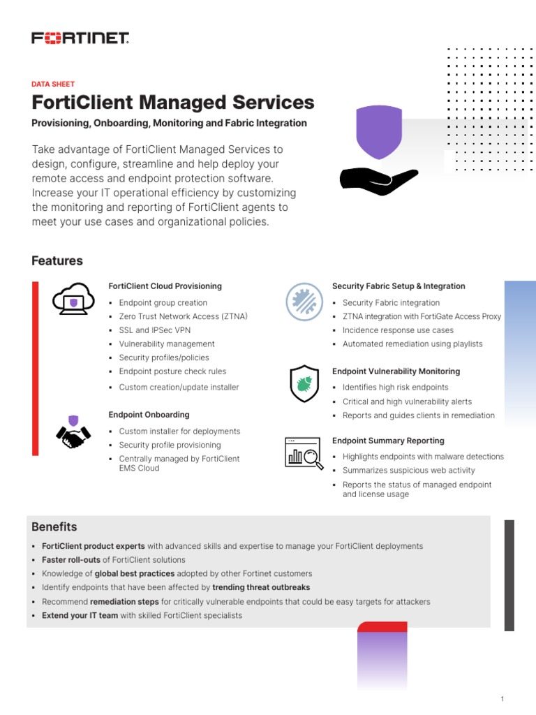 Forticlient Managed Services: Features | PDF | Cloud Computing ...