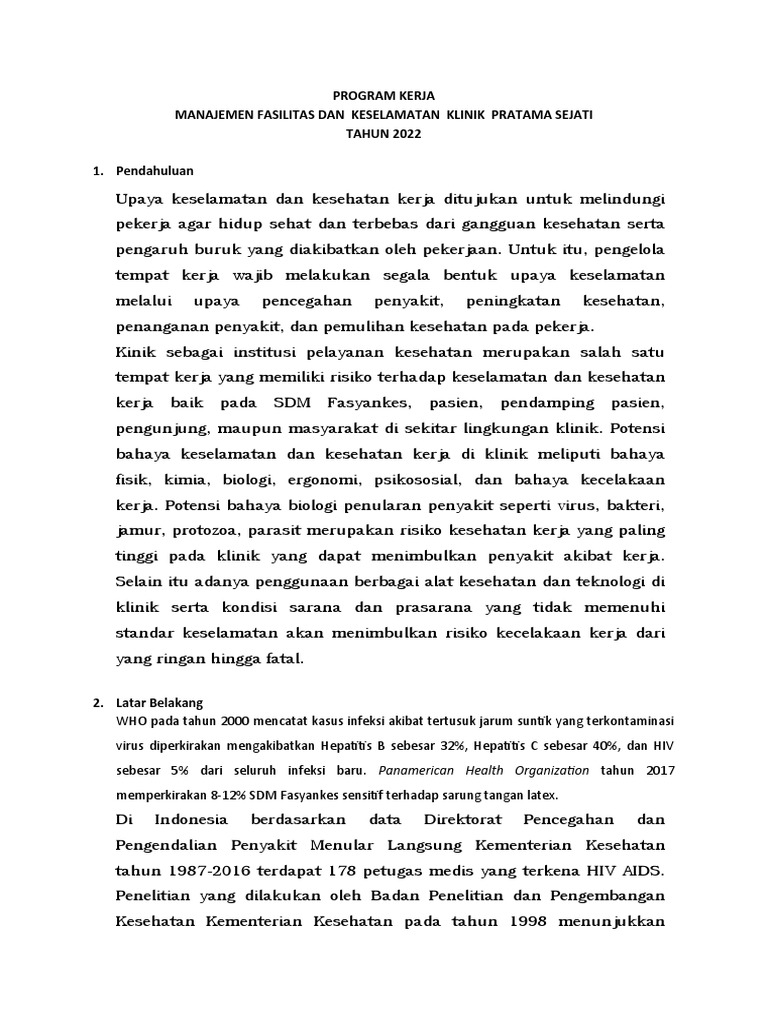 Program MFK Di Klinik | PDF | Sains & Matematika