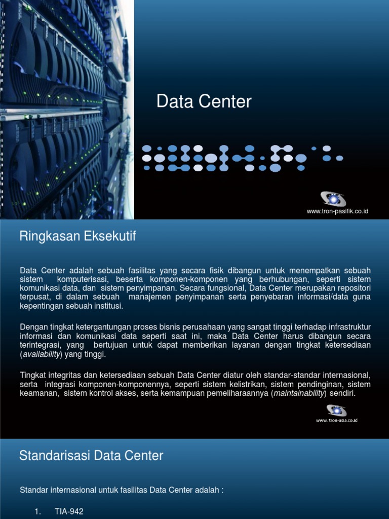 Presentasi Data Center Tron | PDF