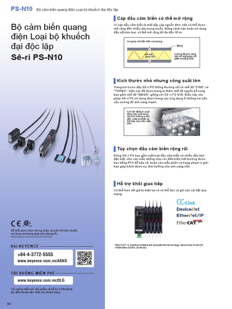 CẢM BIẾN QUANG ĐIỆN (Sê-ri PS-N10 ) | PDF