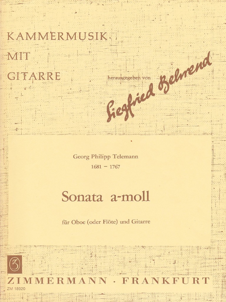G.P.Telemann Sonata A-Moll | PDF