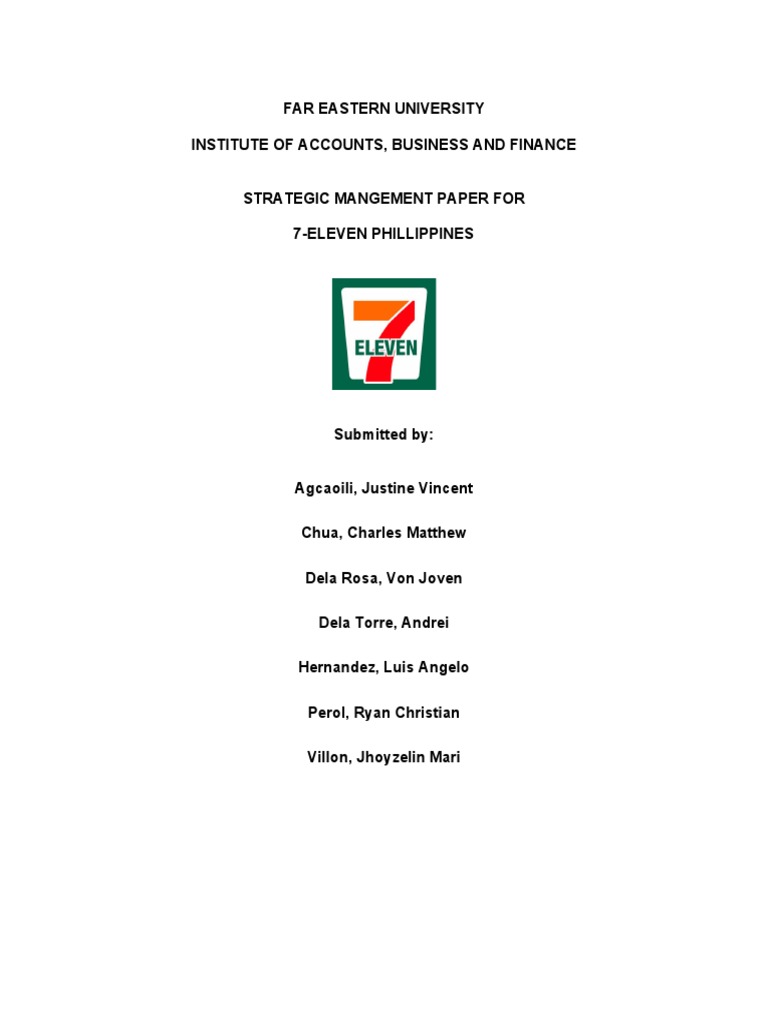 7 Eleven Group Final Paper | PDF | Retail | Inflation