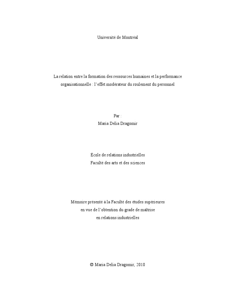 Dragomir Maria D 2010 Memoire | PDF | Gestion des ressources humaines ...