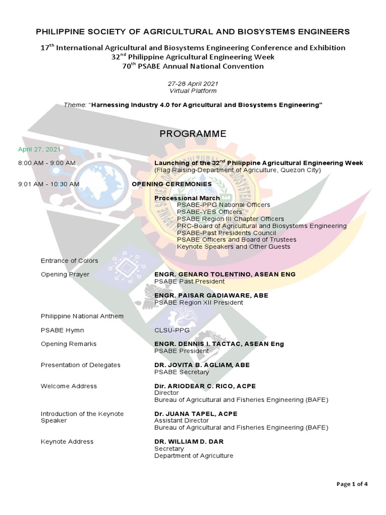 Convention Program | PDF