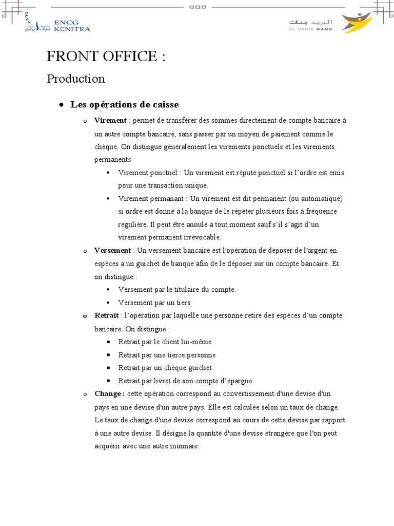 Services bancaires chez Al Barid Bank | PDF | Chèque | Crédit