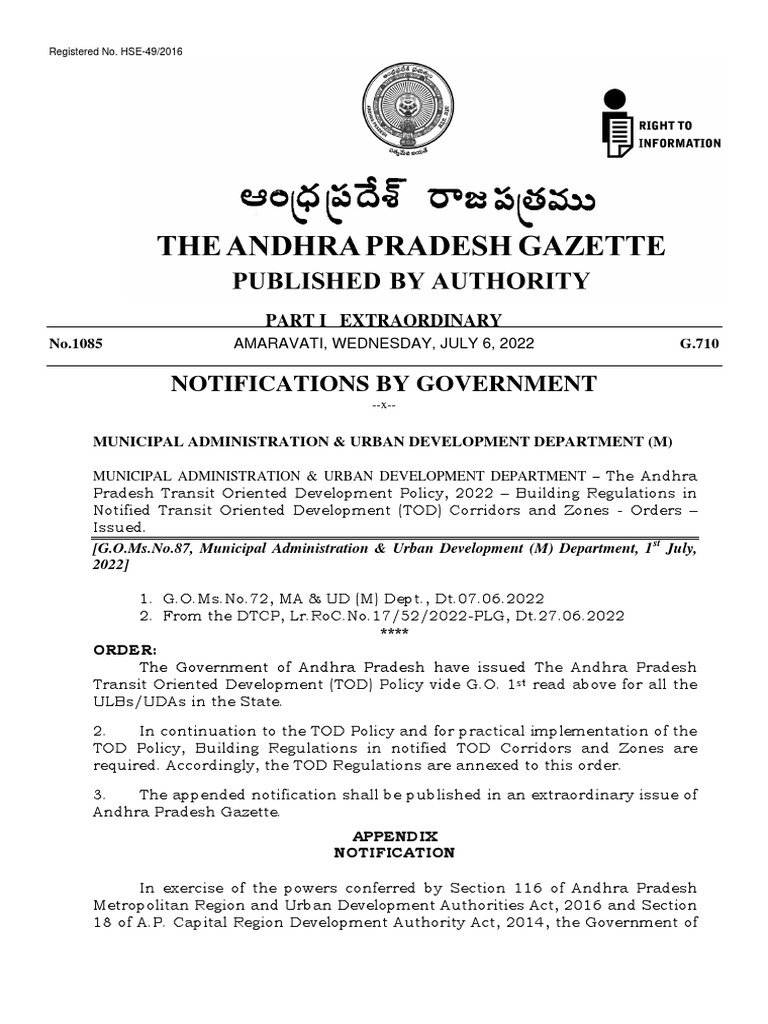 Transit Oriented Development Policy, 2022 | PDF | Transport | Public Transport