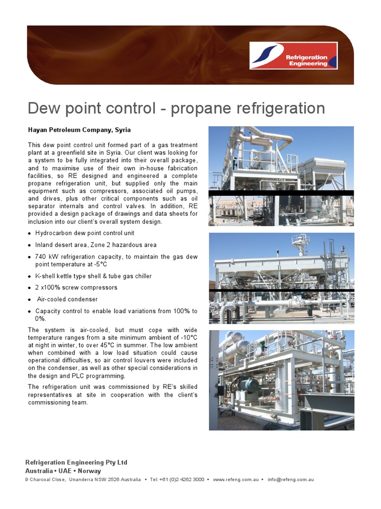 Dew Point Control - Propane Refrigeration: Hayan Petroleum Company ...