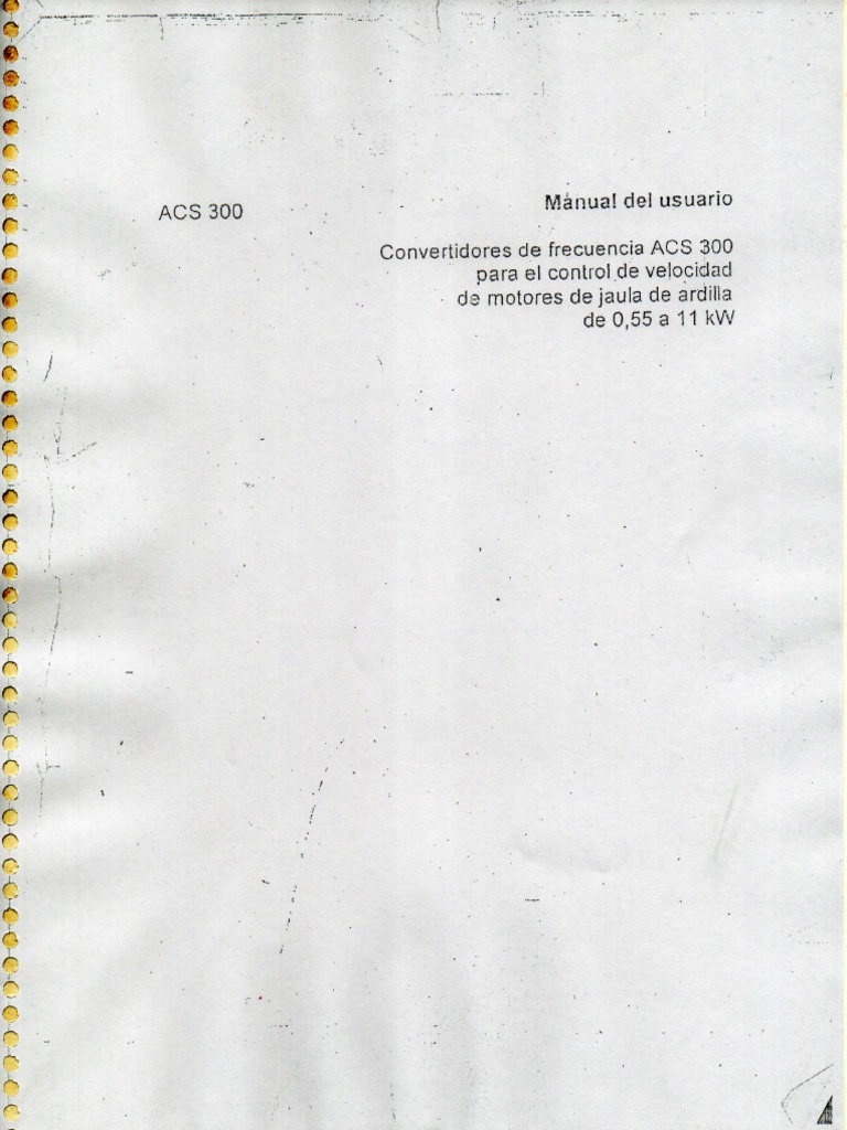 ACS 300 Manual de Usuario | PDF