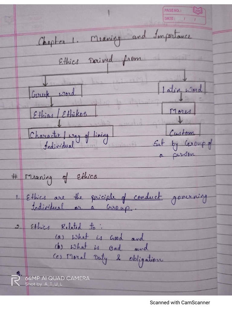 Ethics Notes | PDF
