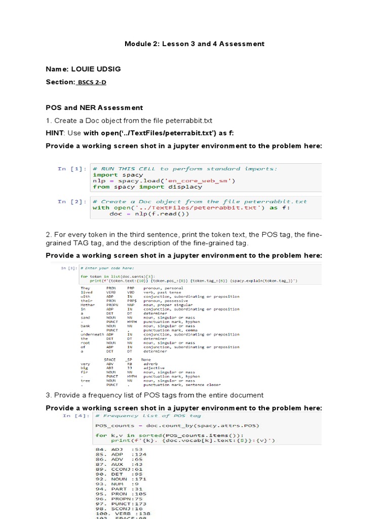 Module-2 Lesson3and4 Assessment | PDF