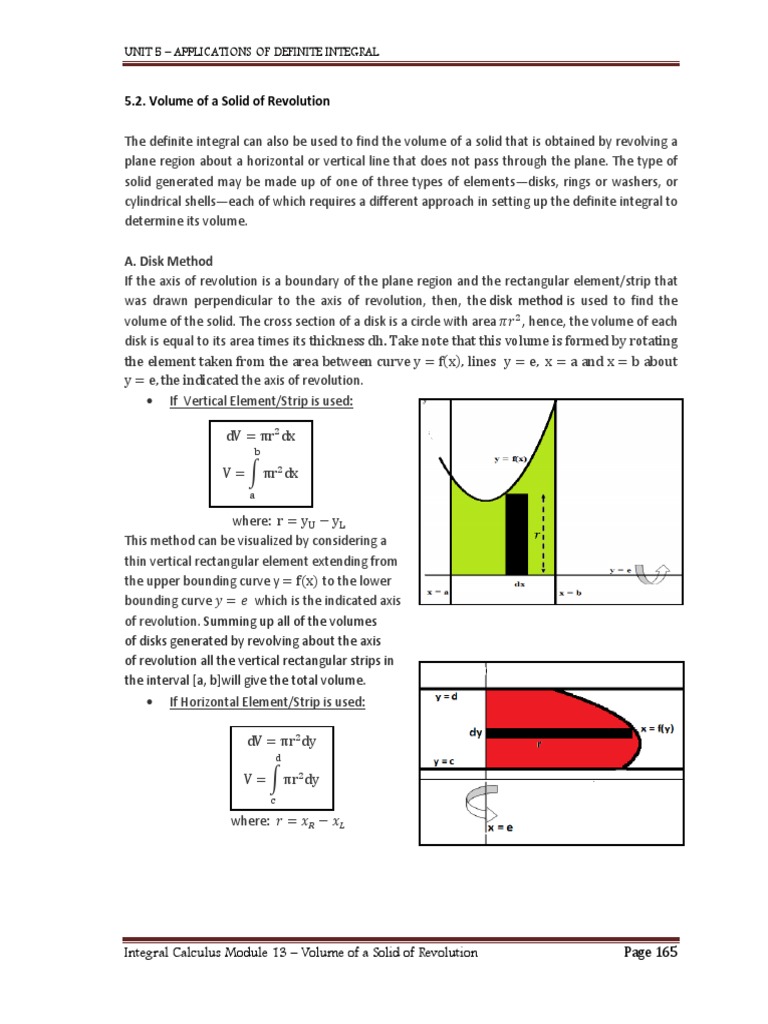 Volume of A Solid Revolution | PDF | Cartesian Coordinate System | Area