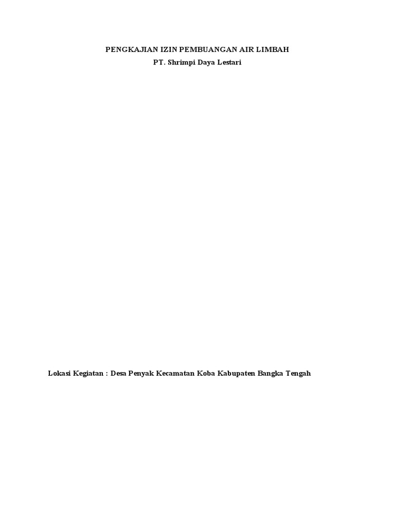 Kajian Air Limbah VBB | PDF