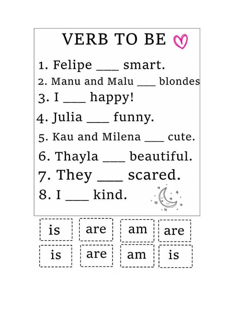 Verb to Be Worksheet 4 Oct | PDF