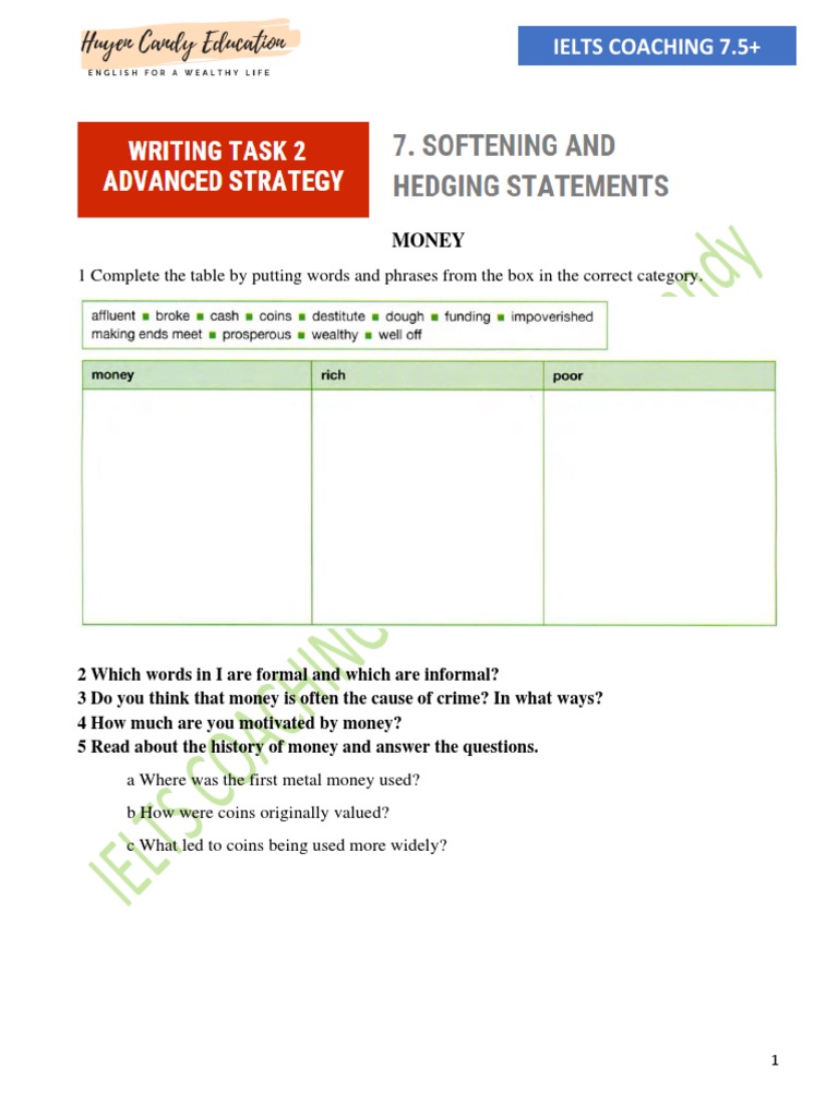 7.advanced WR 7.5+ Strategy 7.softening & Hedging Statements | PDF ...