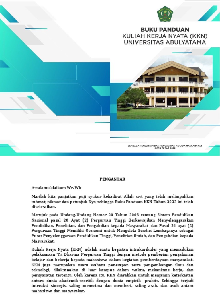 Buku Panduan KKN 2022 Universitas Abulyatama | PDF