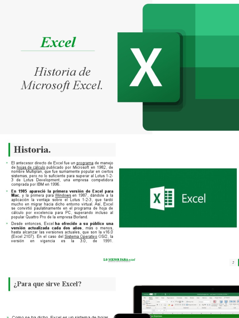 Historia de Microsoft Excel | PDF | Microsoft Excel | Microsoft