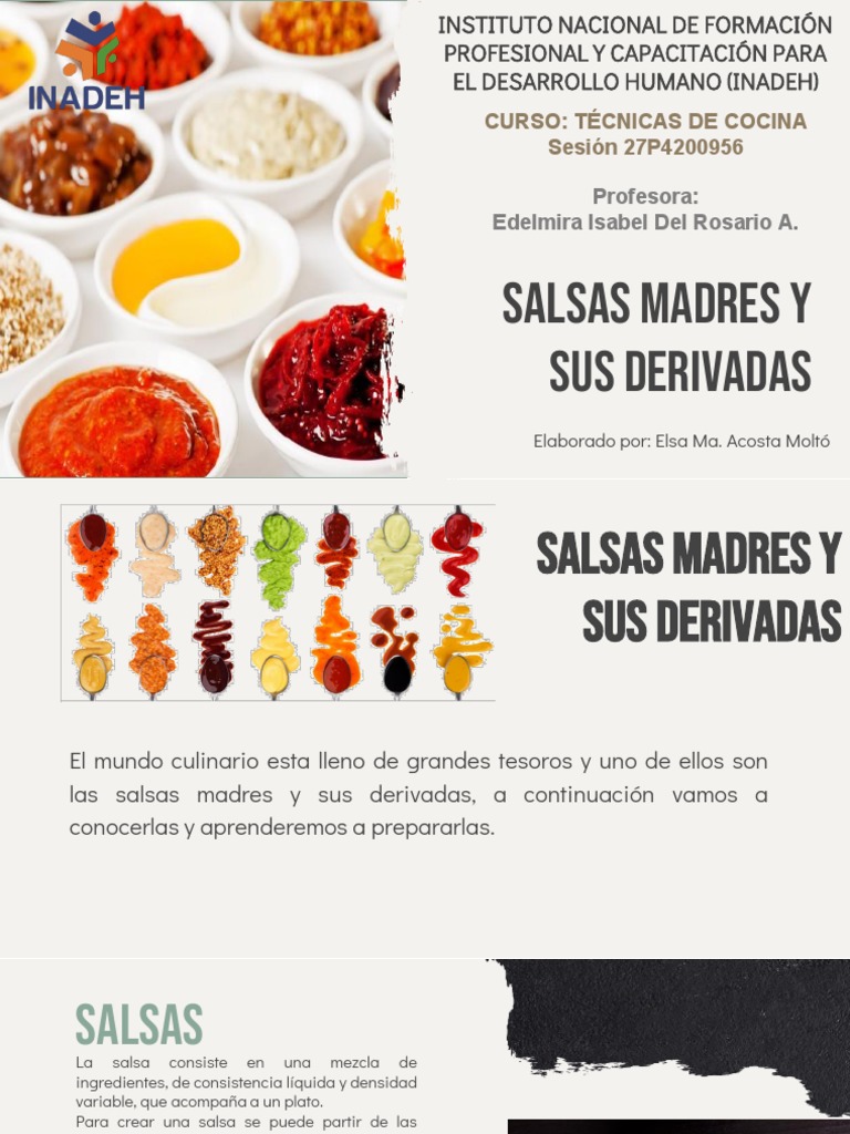 Salsas Madre y Su Descripción | PDF | Salsa | Mayonesa