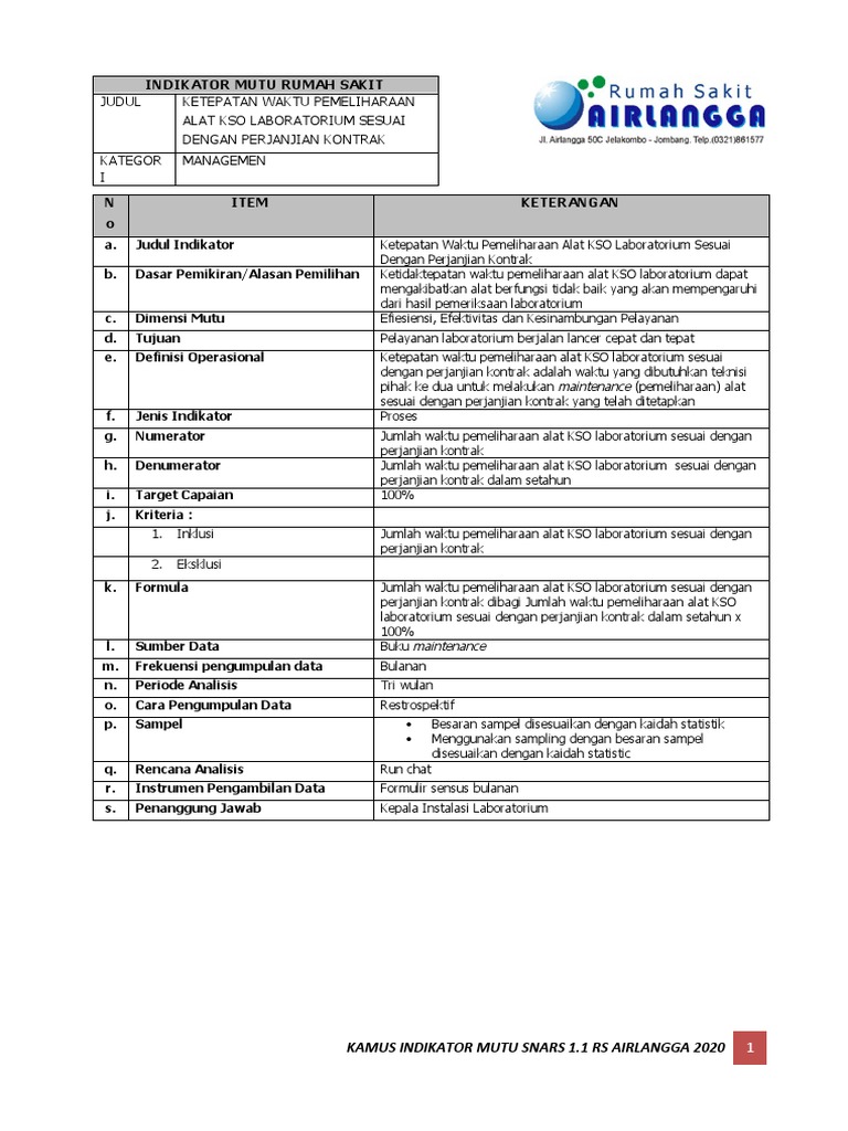 Ketepatan Waktu Pemeliharaan Alat KSO | PDF