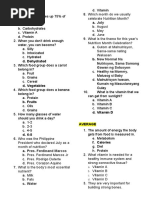 Quiz Bee Grade 5-6 | PDF | Foods | Nutrition