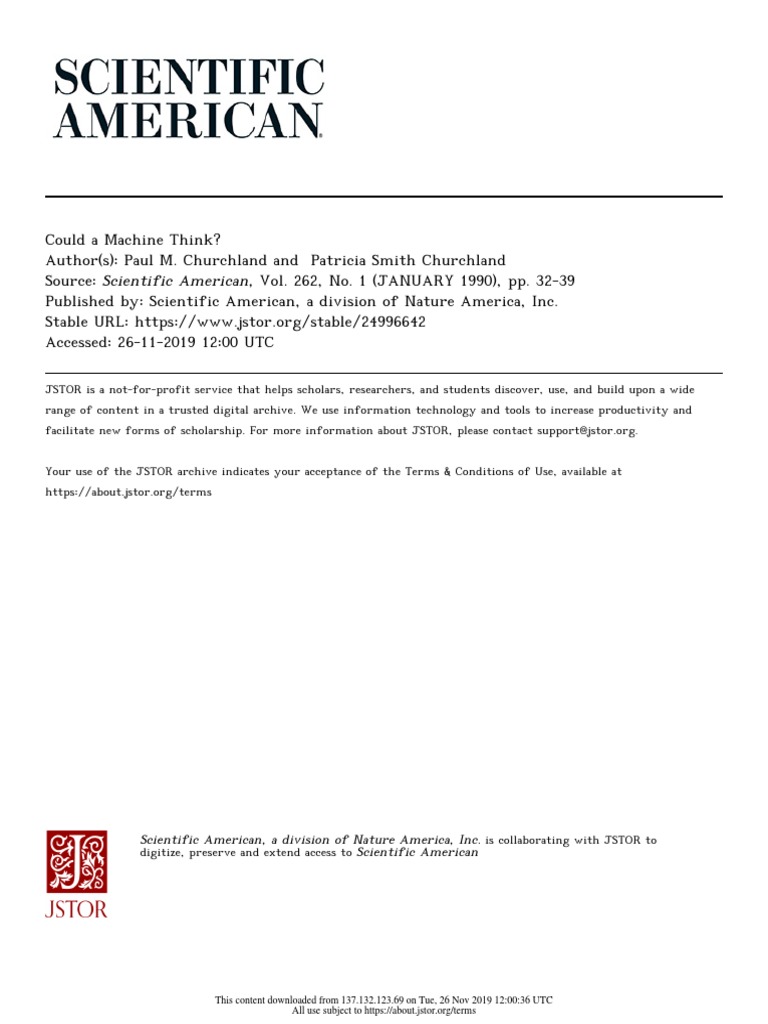 Can A Machine Think | PDF | Artificial Intelligence | Intelligence (AI ...