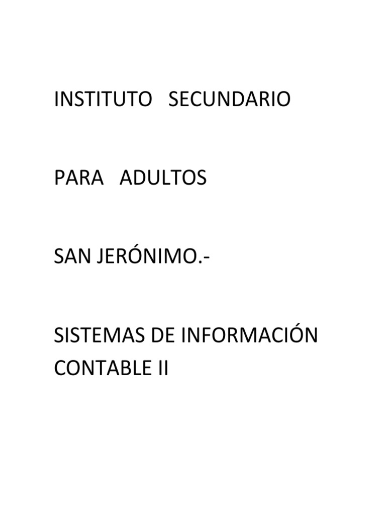 Apunte Sistemas de Informacion Contable II | PDF | Costo ...