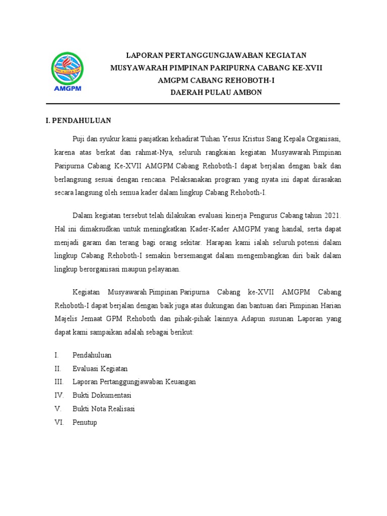 Laporan Pertanggungjawaban Kegiatan MPPC | PDF